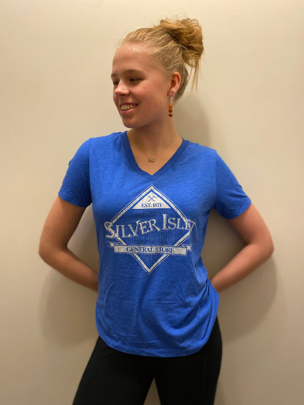 Women’s Classic V-Neck Tee Shirt - Silver Islet General Store