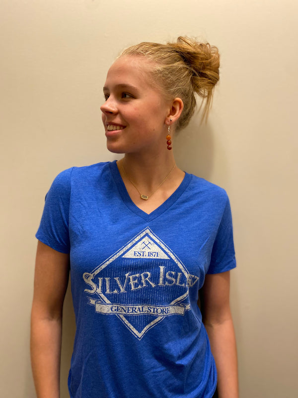 Women’s Classic V-Neck Tee Shirt - Silver Islet General Store